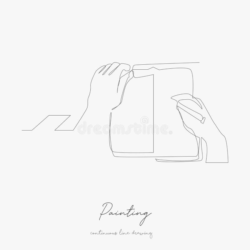 Continuous Line Drawing. Painting. Simple Vector Illustration. Painting ...
