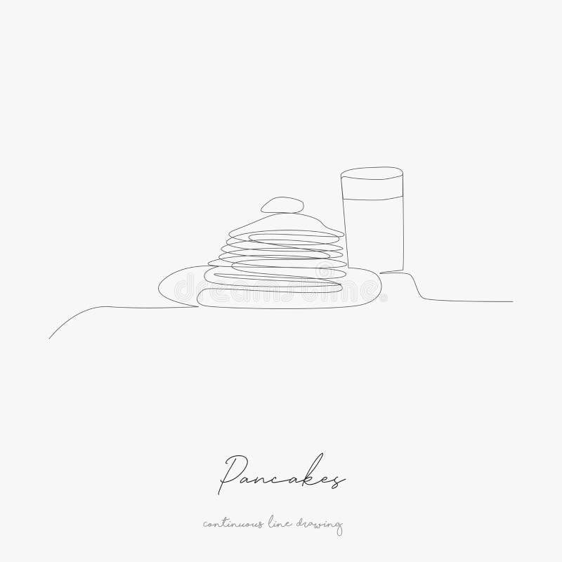 Pancakes Line Drawing Stock Illustrations – 384 Pancakes Line Drawing ...