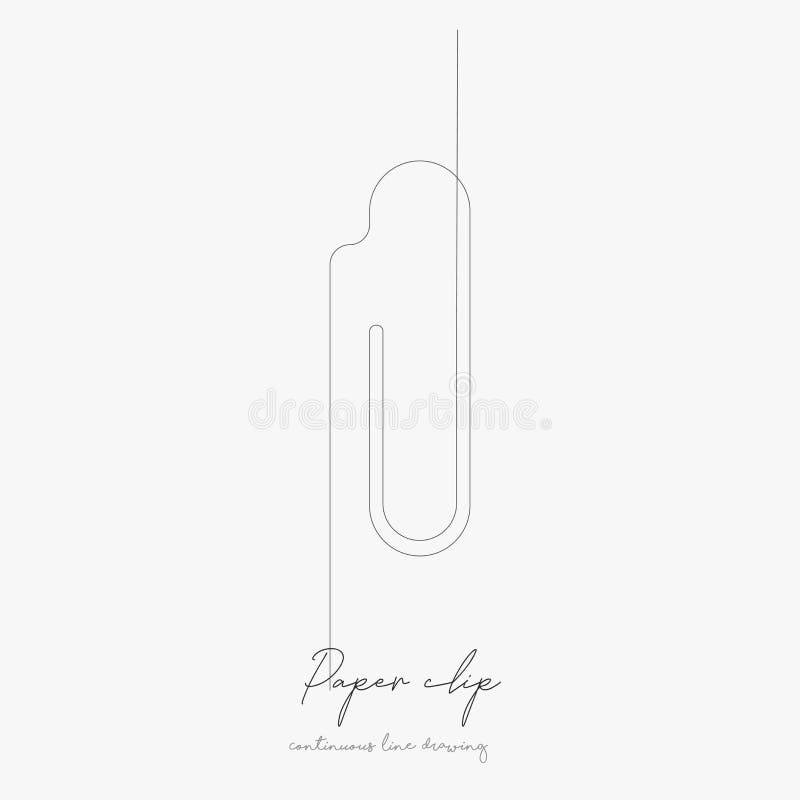 Continuous Line Drawing. Paper Clip. Simple Vector Illustration. Paper ...