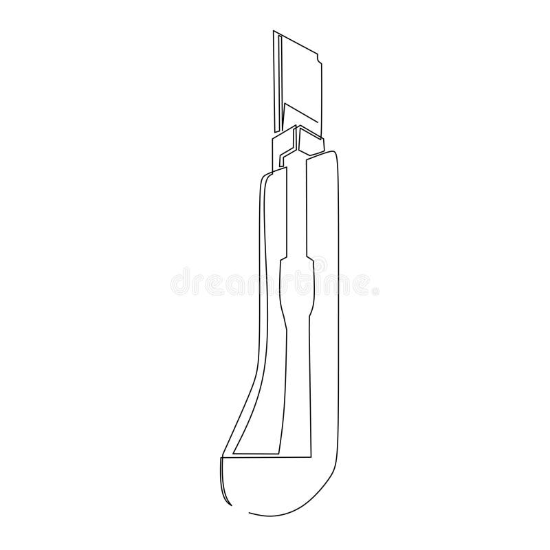 Continuous Line Drawing of a Paper Cutter. Simple Flat Hand Drawn Style ...