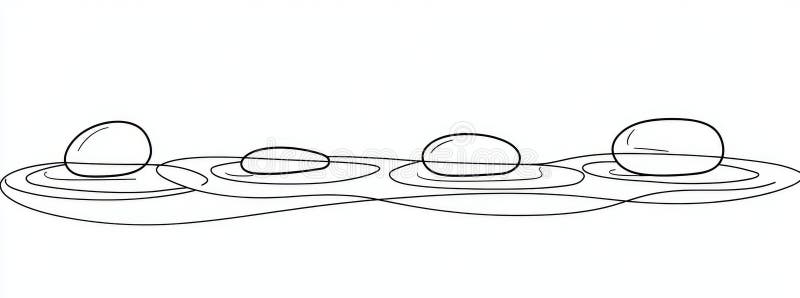 In this Continuous Line Drawing, Pebbles and Circles are Drawn in Sand ...