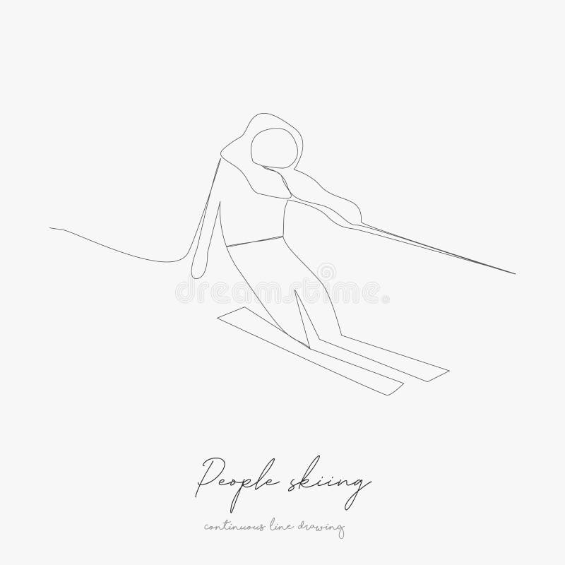 Line Drawing Skiing Stock Illustrations – 1,037 Line Drawing Skiing ...