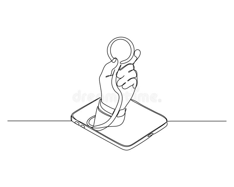 A Continuous Line Drawing of a Person Using Virtual Reality Equipment ...