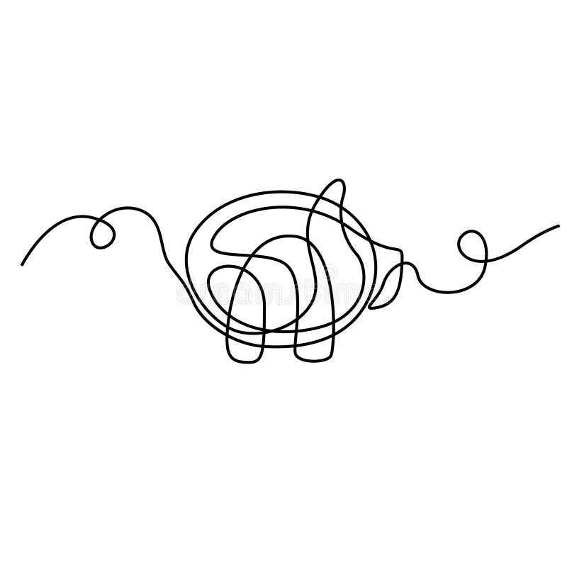 Continuous One Line Drawing Flying Eagle. Vector Illustration. Stock ...