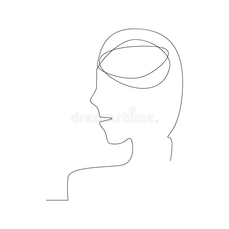 Continuous Line Art Brain Stock Illustrations – 1,408 Continuous Line ...