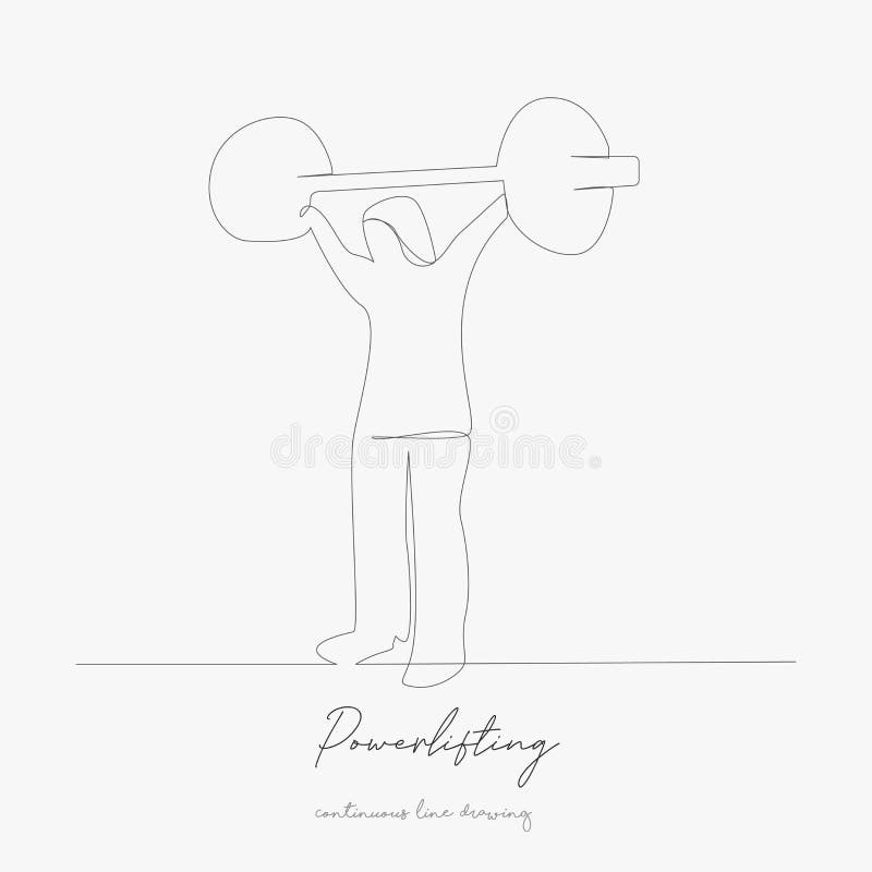 Sketch of Powerlifting or Weightlifting Equipment Vector Stock Vector ...