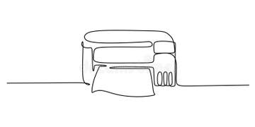 Printer Continuous Line Drawing Stock Illustrations – 40 Printer ...