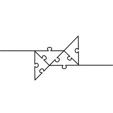 Puzzle Pieces Continuous Line Stock Illustrations – 138 Puzzle Pieces ...