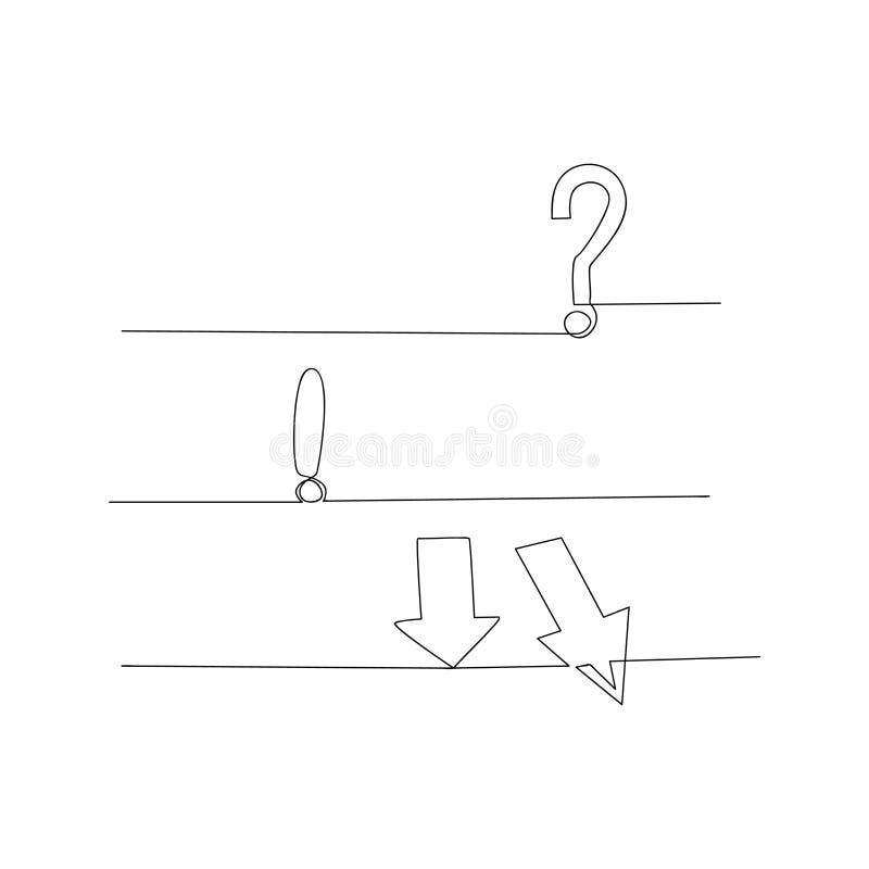 Question Continuous Line Drawing Stock Illustrations – 349 Question ...