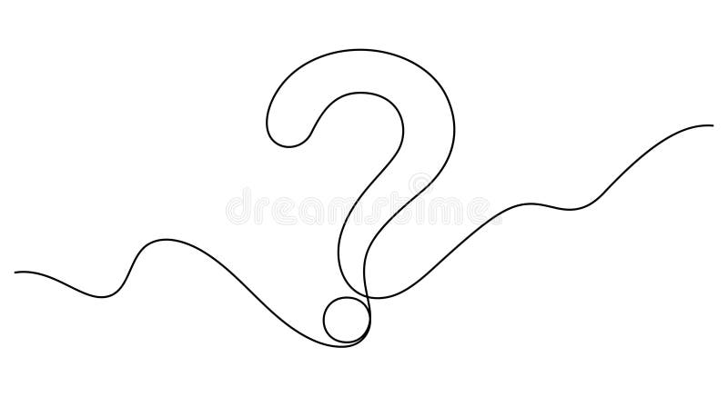 Continuous Line Drawing of Question Mark Minimalist Style Stock Vector ...