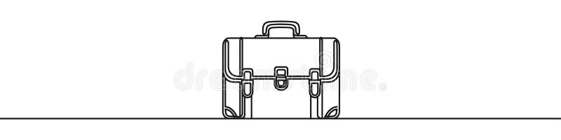 Continuous Line Drawing Representing a Business Briefcase Stock ...