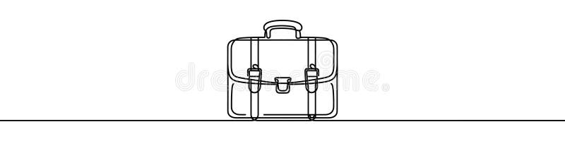 Continuous Line Drawing Representing a Business Briefcase Stock Vector ...