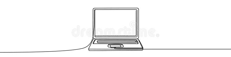 Continuous Line Drawing Computer Stock Illustrations – 4,379 Continuous ...