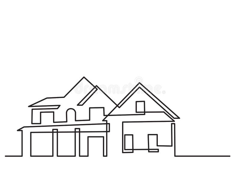 Continuous Line Drawing Buildings Icon Stock Illustrations – 165 ...