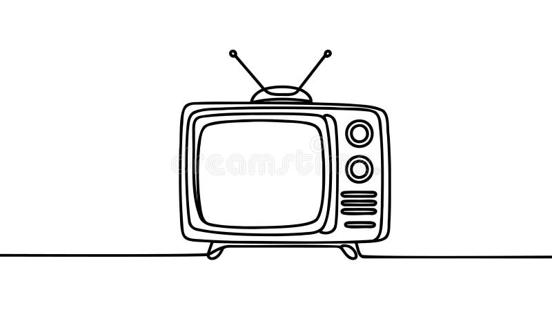 Line Drawing Tv Stock Illustrations – 2,500 Line Drawing Tv Stock ...