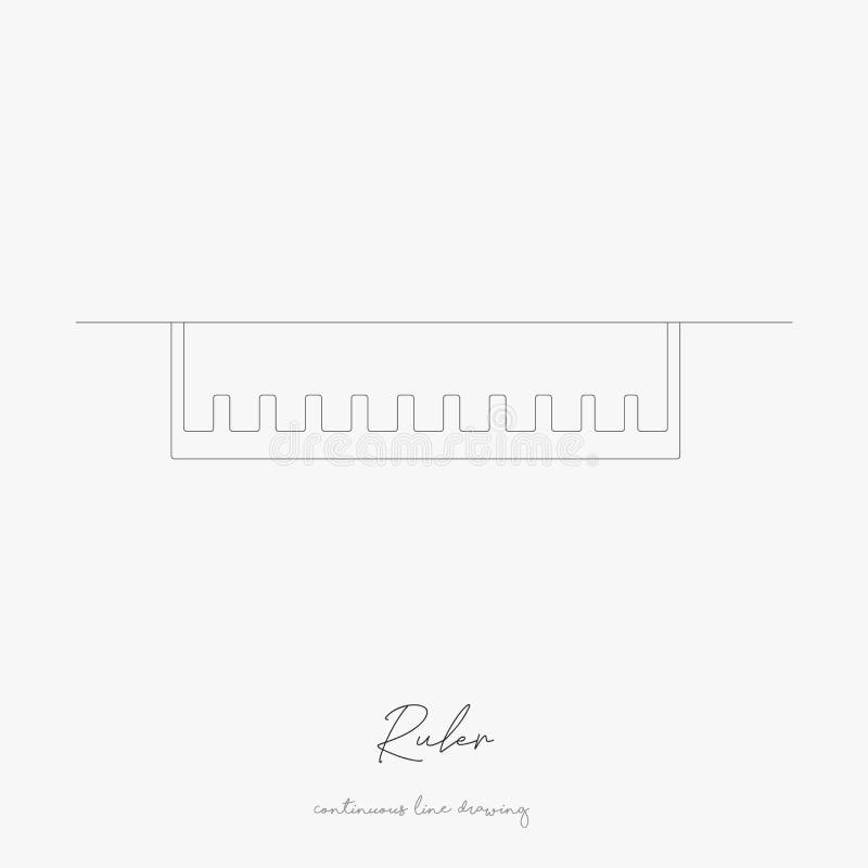 Continuous Line Drawing. Ruler. Simple Vector Illustration. Ruler ...