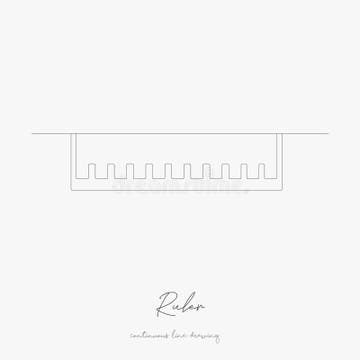Continuous Line Ruler Stock Illustrations – 195 Continuous Line Ruler ...