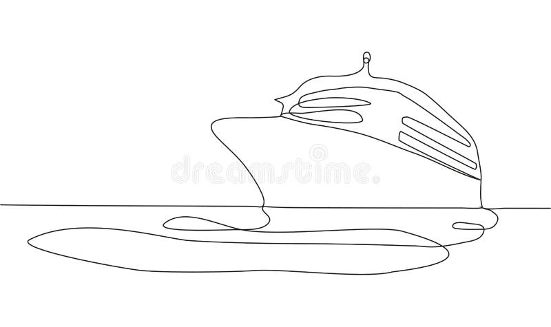 Continuous Line Drawing Ship Stock Illustrations – 494 Continuous Line ...