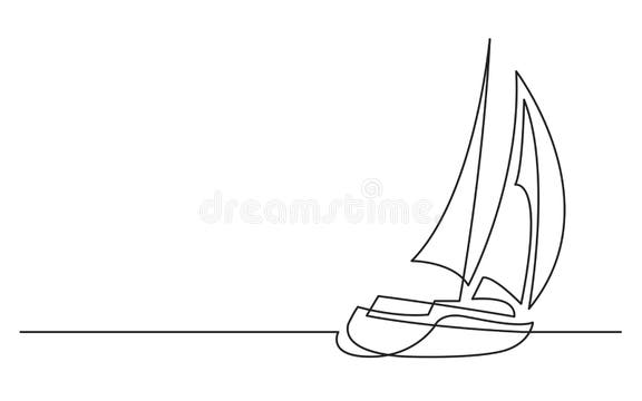 Continuous Line Drawing Boat Stock Illustrations – 1,044 Continuous ...