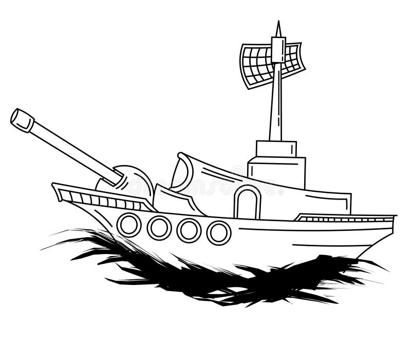 Continuous Line Drawing of Sailing Boat Stock Illustration ...