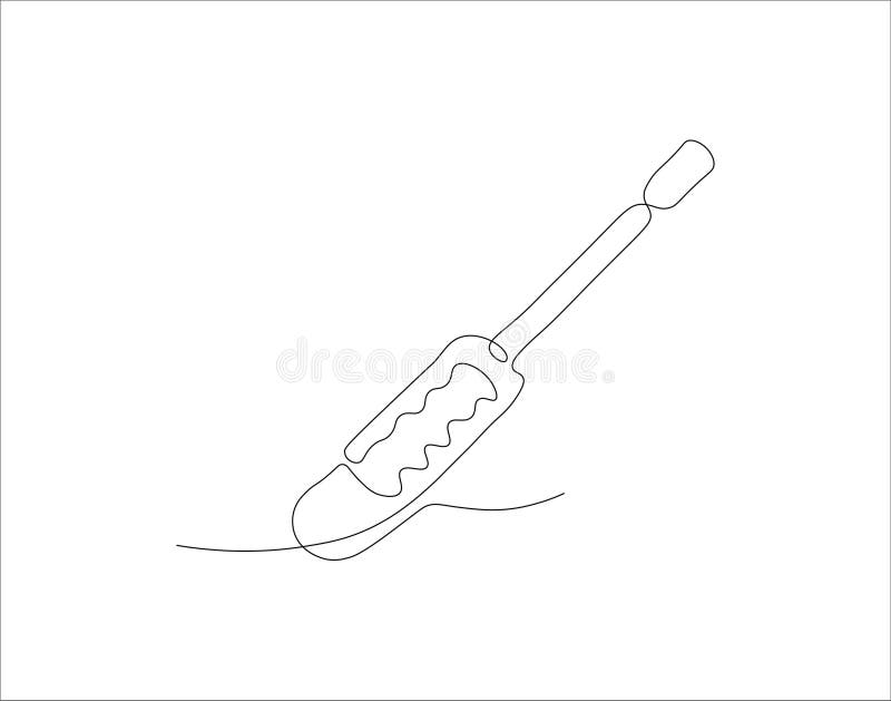 Continuous Line Drawing of Screwdriver. One Line of Screwdriver ...