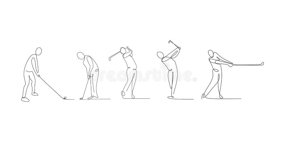 Golf Line Drawing Stock Illustrations – 3,457 Golf Line Drawing Stock ...