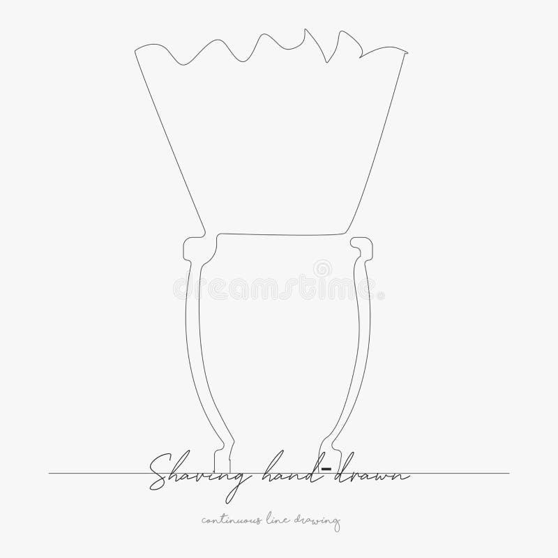 Continuous Line Drawing. Shaving Hand-drawn. Simple Vector Illustration ...