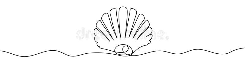 Shell Continuous Line Stock Illustrations – 409 Shell Continuous Line ...