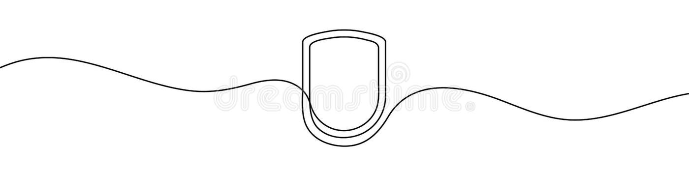 Continuous Line Shield Stock Illustrations – 654 Continuous Line Shield ...