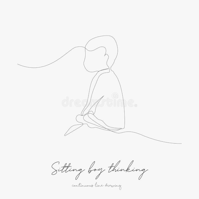 Sketch Boy Thinking Stock Illustrations – 571 Sketch Boy Thinking Stock ...