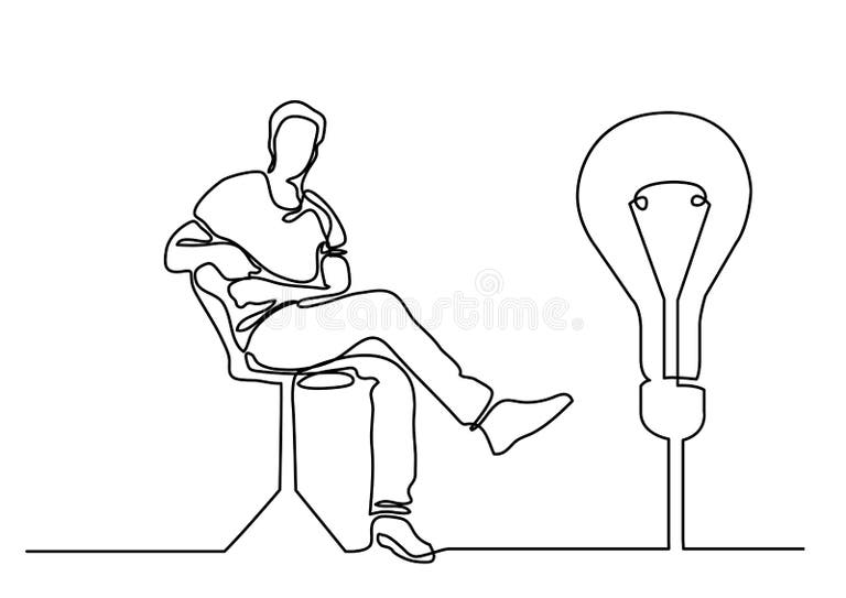 Person Sitting Chair Line Drawing Stock Illustrations – 2,092 Person ...
