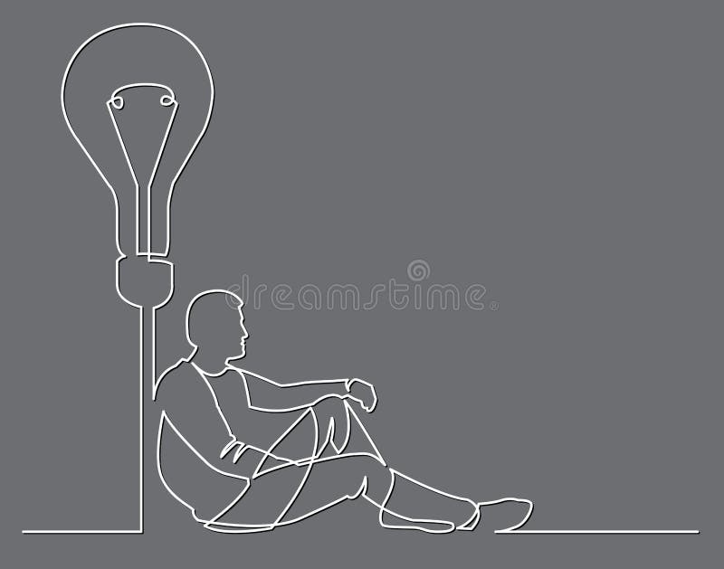Man Sitting Resting Line Drawing Stock Illustrations – 58 Man Sitting ...