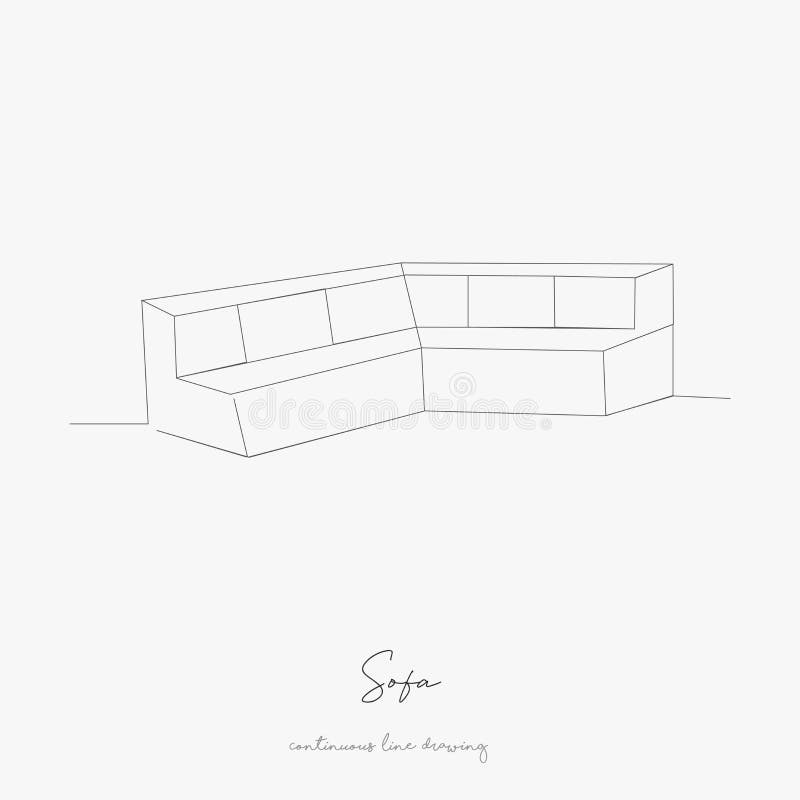Continuous Line Drawing. Sofa. Simple Vector Illustration. Sofa Concept ...