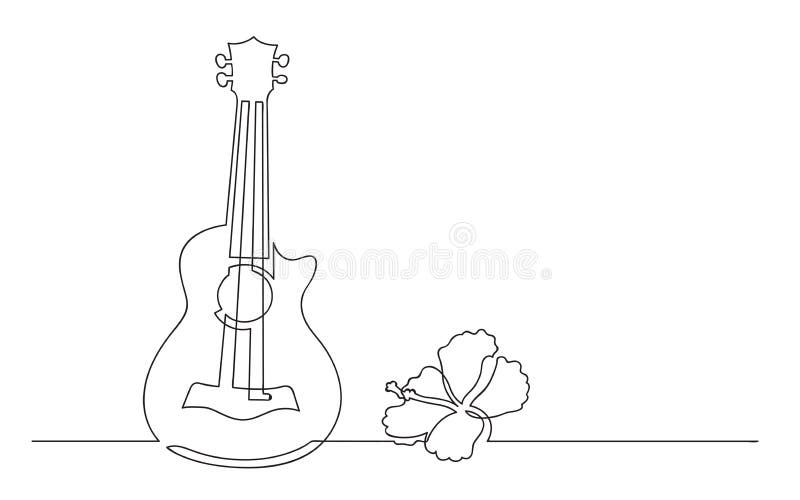 Ukulele Sketch Vector Illustration Isolated Design Element Stock Vector ...