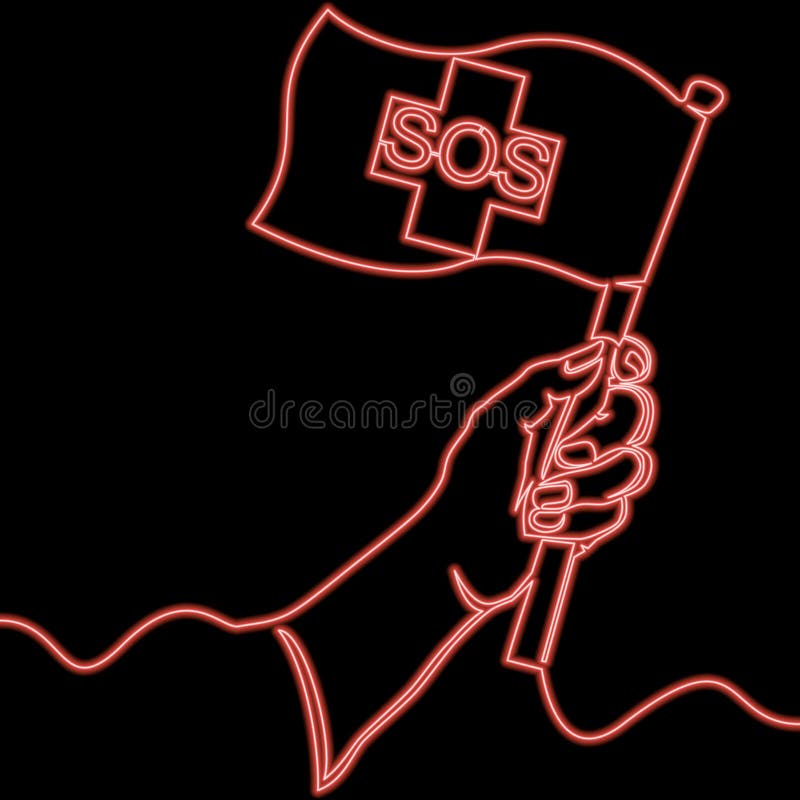 Continuous Line Sos Stock Illustrations – 15 Continuous Line Sos Stock ...