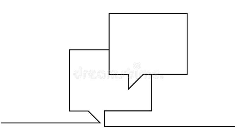 Continuous Line Drawing Speech Stock Illustrations – 1,182 Continuous ...