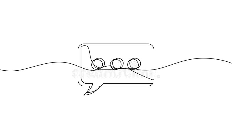 Continuous Line Talking Bubble Stock Illustrations – 81 Continuous Line ...