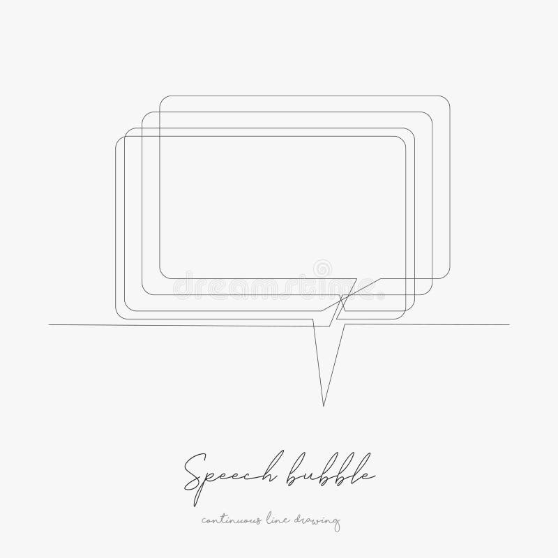 Continuous Line Drawing Speech Stock Illustrations – 1,182 Continuous ...