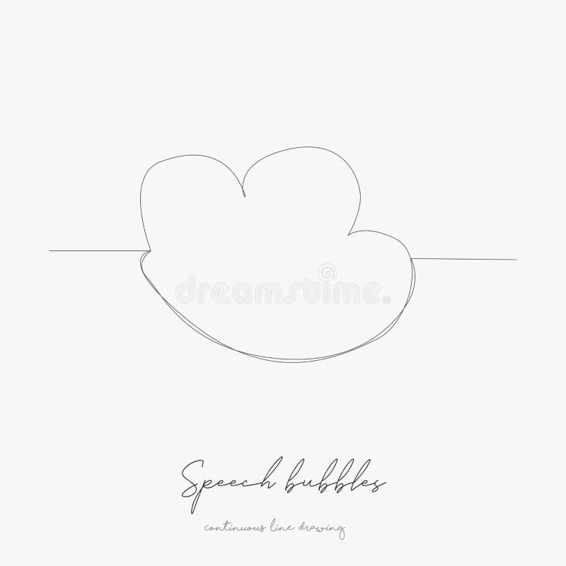 Continuous Line Drawing. Speech Bubbles. Simple Vector Illustration ...