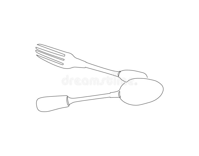 Line Drawing Silverware Stock Illustrations – 1,866 Line Drawing ...