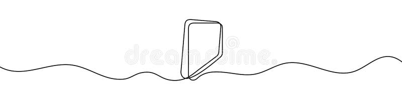 Continuous Line Drawing of Square Frame. One Line Icon of Frame Stock ...