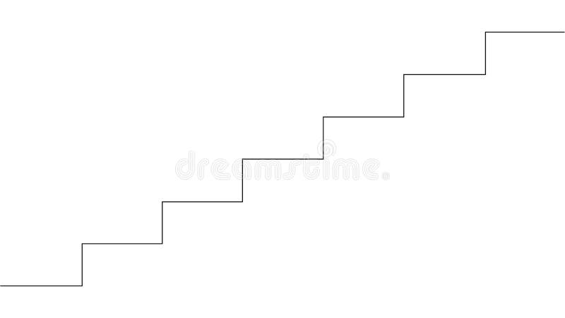 Drawing Stairs, Stairway. Top View and Sectional View. Architectural ...