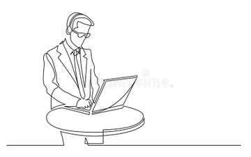 Call Center Drawing Stock Illustrations – 3,286 Call Center Drawing ...
