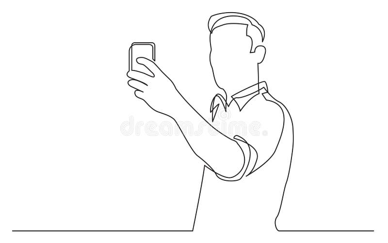 Man Phone Continuous Line Drawing Stock Illustrations – 761 Man Phone ...