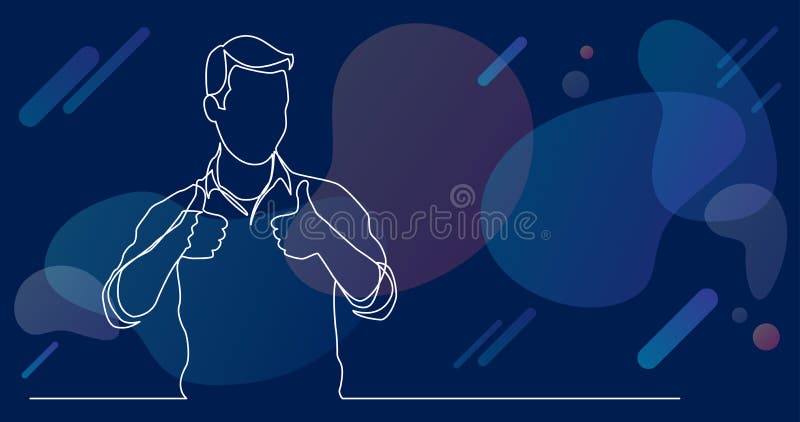 Man Outline Standing Pointing Up Stock Illustrations – 64 Man Outline ...