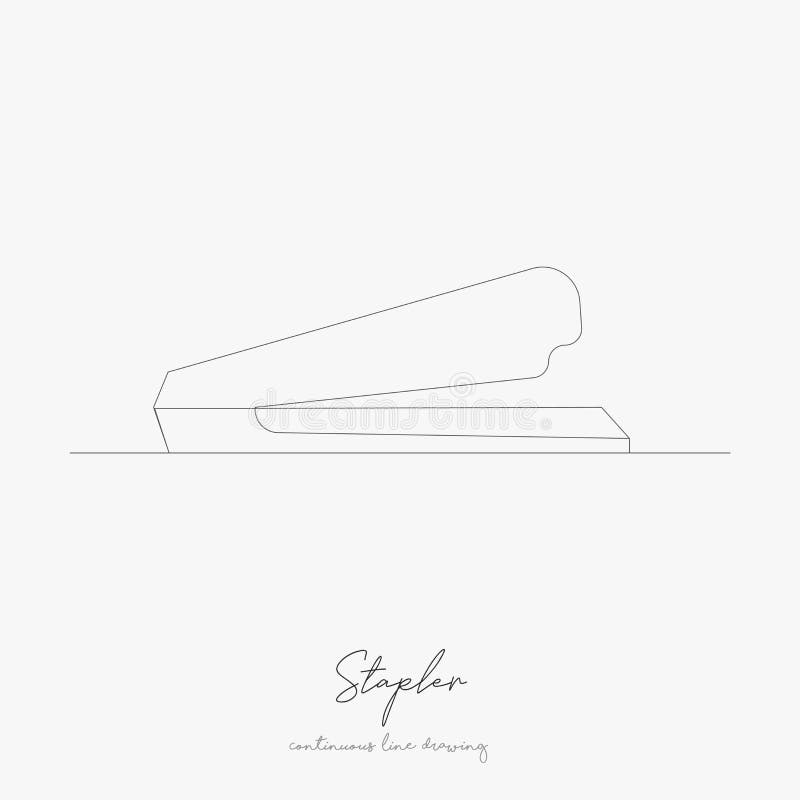 Continuous Line Drawing. Stapler. Simple Vector Illustration. Stapler ...