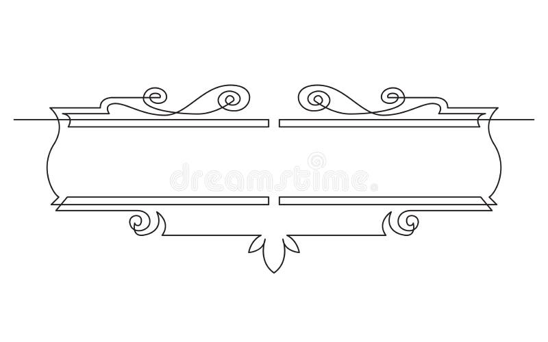 Banner Design - Continuous Line Drawing of Business Icons: Organizer ...