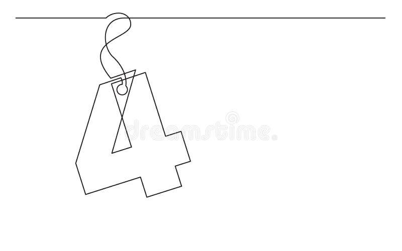 Continuous Line Drawing Number Stock Illustrations – 6,087 Continuous ...