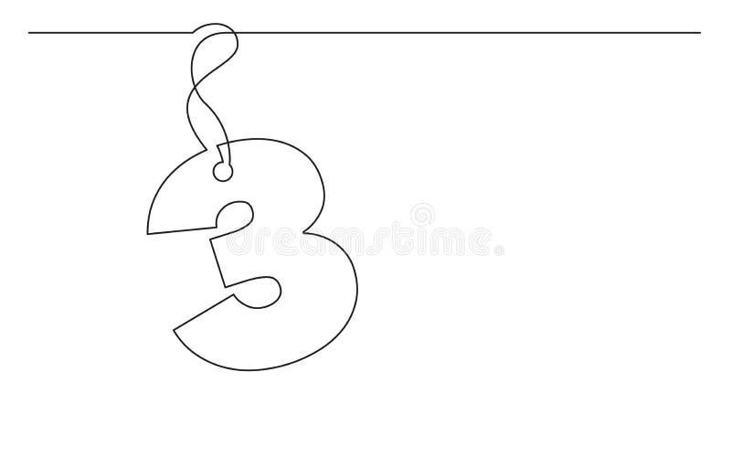 Continuous Line Drawing Number Stock Illustrations – 6,087 Continuous ...