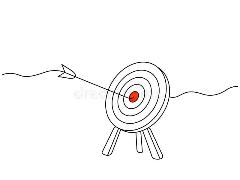 Target Continuous Line Drawing Stock Illustrations – 1,221 Target ...